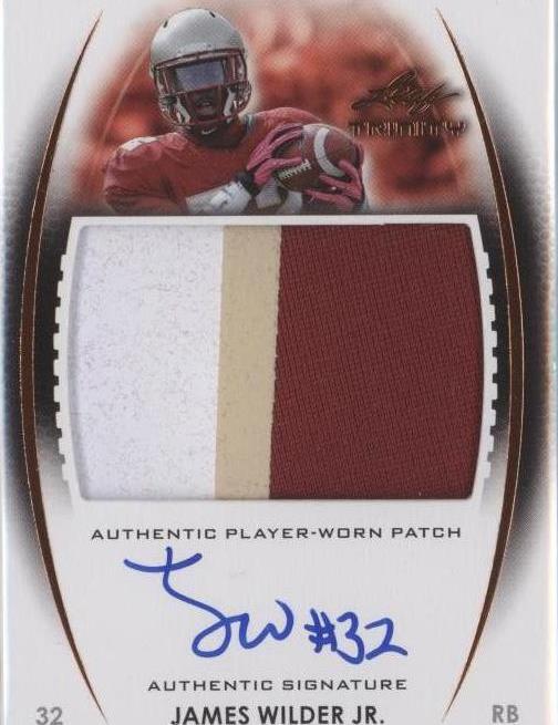 2014 Leaf Trinity - Patch Autographs Bronze #DP-JWJ James Wilder Jr ...