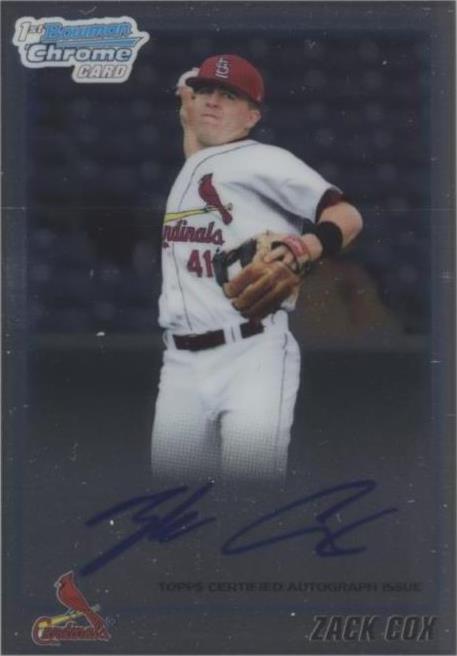 2010 Bowman Draft Picks & Prospects - Chrome Prospects Autographs Zack ...