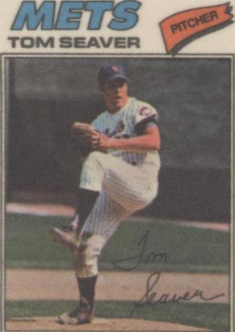 1977 Topps Baseball Patches Cloth Stickers - Tom Seaver #42 Two Star ...