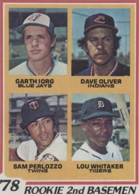 1978 Topps - Rookie 2nd Basemen #704 Lou Whitaker, Garth Iorg, Sam ...