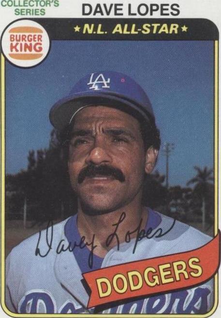 1980 Topps Burger King Pitch, Hit & Run - Davey Lopes #28 for sale ...