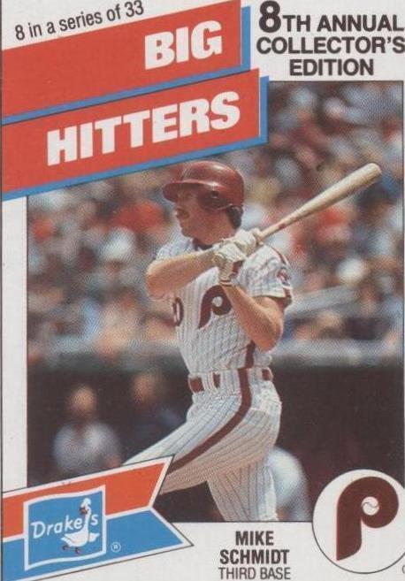 1988 Drake's Big Hitters/Super Pitchers - Mike Schmidt #8 for sale ...
