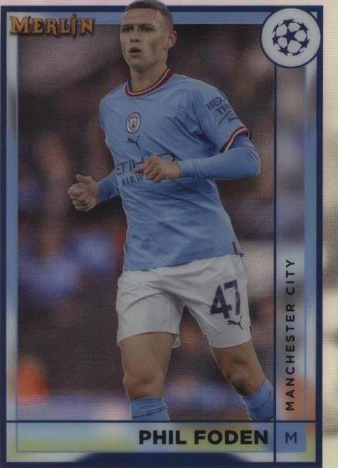 2022-23 Topps Merlin UEFA Club Competitions - Phil Foden #93 Refractor ...