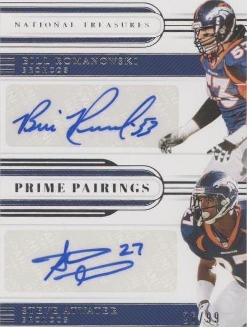 2019 Panini National Treasures - Prime Pairings Steve Atwater, Bill ...