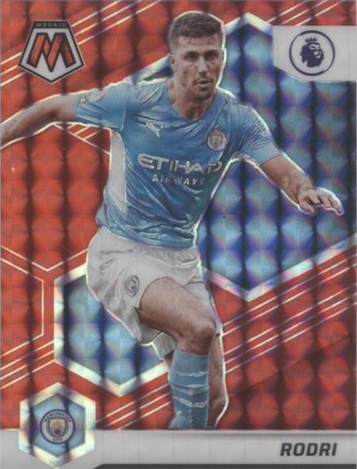 2021-22 Panini Mosaic Premier League - Rodri #19 Red Mosaic Prizm for sale online | eBay