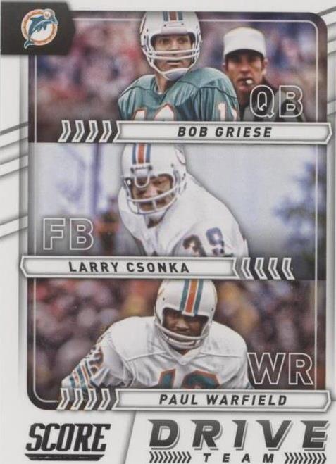 2017 Score - Drive Team #7 Bob Griese, Paul Warfield, Larry Csonka for ...