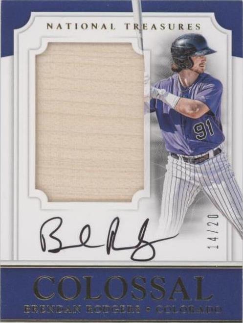 2017 Panini National Treasures - Colossal Material Signatures Gold Bat ...