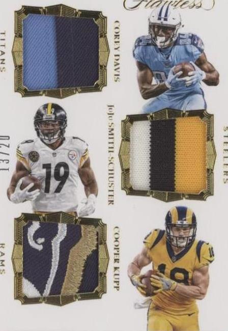 2017 Panini Flawless - Triple Patches #TP-DSK Cooper Kupp, JuJu Smith ...
