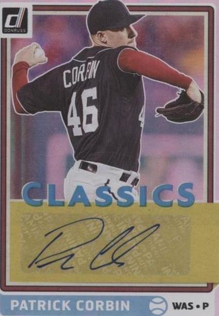 2020 Panini Donruss - Classics Autographs #CA-PC Patrick Corbin (AU ...