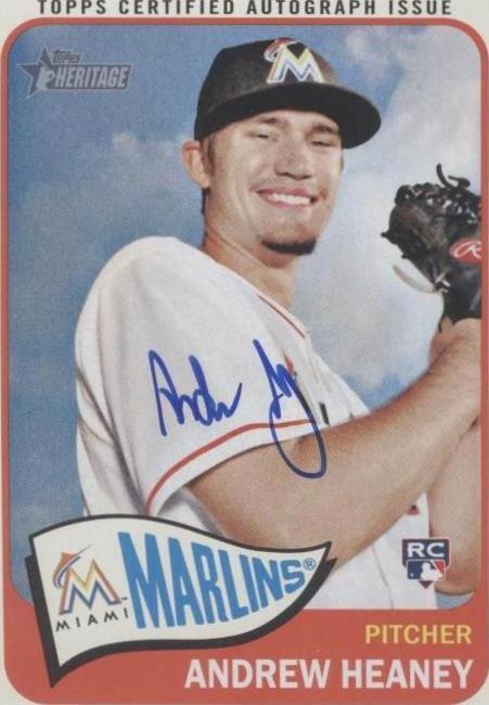 2014 Topps Heritage - Real One Autographs #ROA-AH Andrew Heaney (AU, RC ...