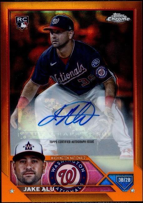 2023 Topps Chrome Update Series - Autographs Jake Alu #AC-JAL Orange ...