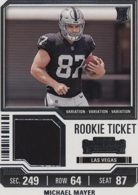 2023 Panini Contenders - Rookie Ticket Swatches Michael Mayer #TS25V Variations (MEM, RC) for ...