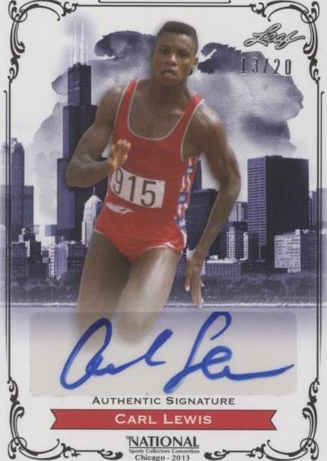 2013 Leaf National Convention - Autographs Carl Lewis #NA-CL1 /20 (AU ...