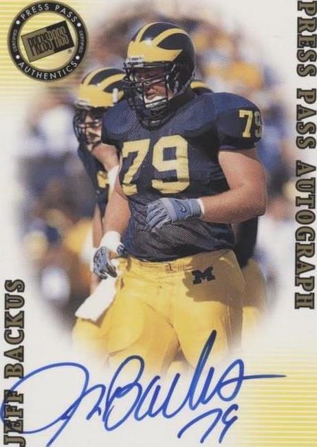 2001 Press Pass SE - Autographs Jeff Backus (AU, RC) for sale online | eBay