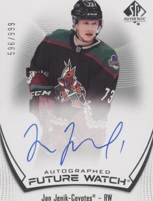 2021-22 SP Authentic - Autographed Future Watch #127 Jan Jenik /999 (AU ...