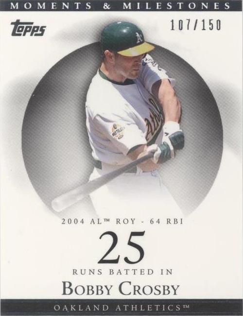 2007 Topps Moments & Milestones - 2004 AL ROY - 64 RBI #88-25 Bobby Crosby /150 for sale online ...