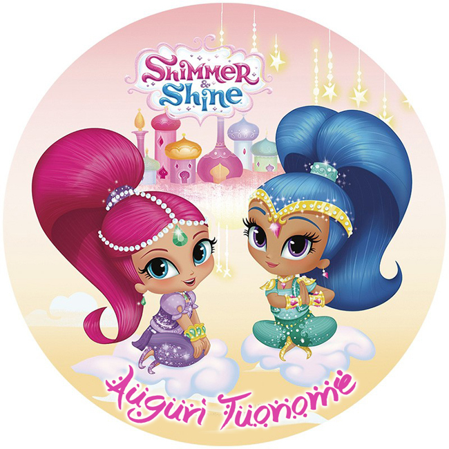 Cialda SHIMMER E SHINE Decorazione Torta Ostia o Zucchero ...