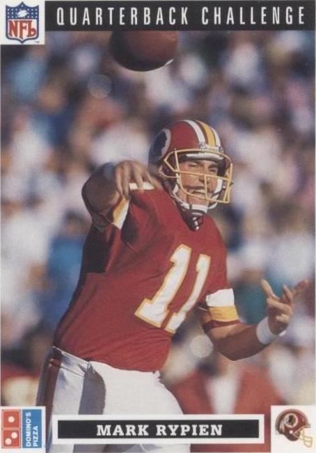 1991 Upper Deck Domino's Pizza Quarterback Challenge - #31 Mark Rypien for sale online | eBay