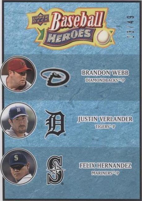 2008 Upper Deck Baseball Heroes - Light Blue #194 Justin Verlander ...