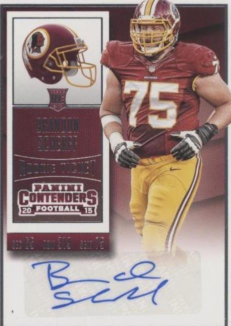 2015 Panini Contenders - Rookie Ticket Brandon Scherff #188 (AU, RC ...