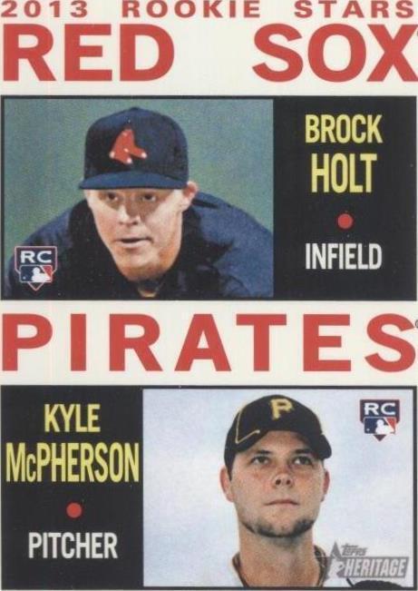 2013 Topps Heritage - Rookie Stars Brock Holt, Kyle McPherson #74 (RC) for sale online | eBay