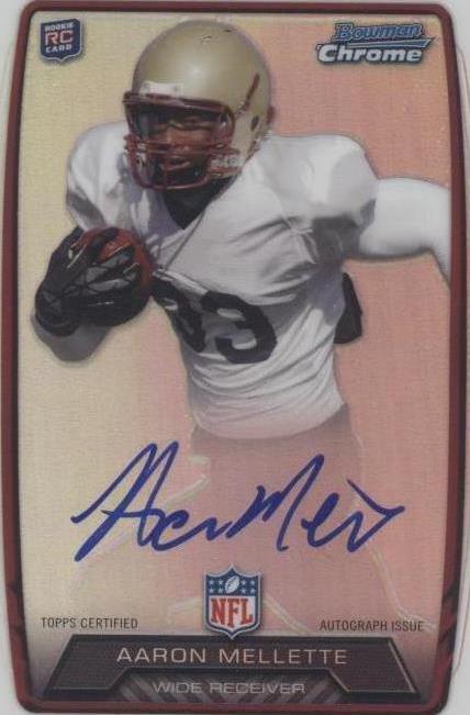 2013 Bowman - Rookie Chrome Refractor Autograph Aaron Mellette #RCRA-AM ...
