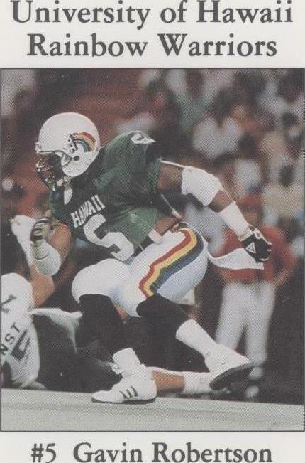 1990 7-Eleven Hawaii Rainbow Warriors - Gavin Robertson #5 (RC) for ...