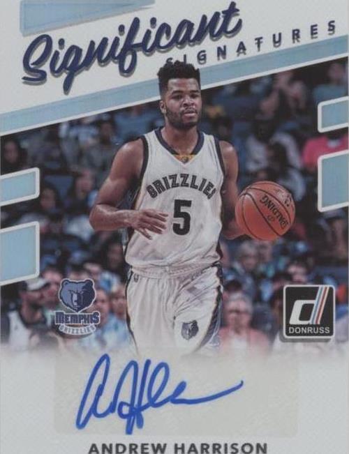 2017-18 Panini Donruss - Significant Signatures Andrew Harrison #SS-AH ...