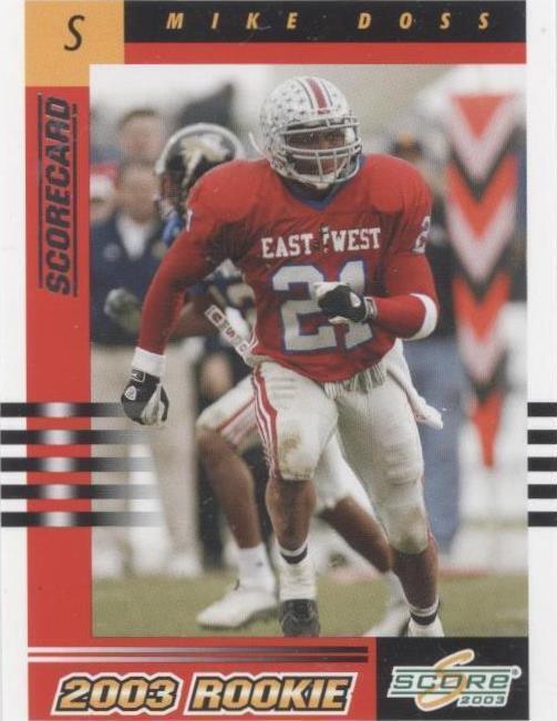 2003 Score - 2003 Rookie Mike Doss #329 Scorecard /500 (RC) for sale ...