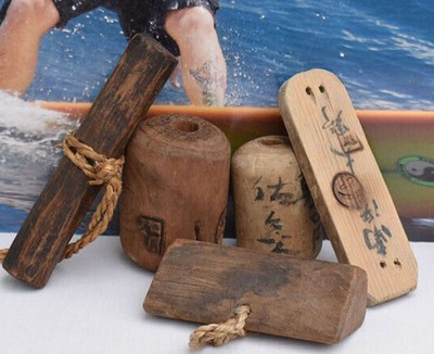 Fishing Nets & Floats - Vintage Wood Fishing Net Float