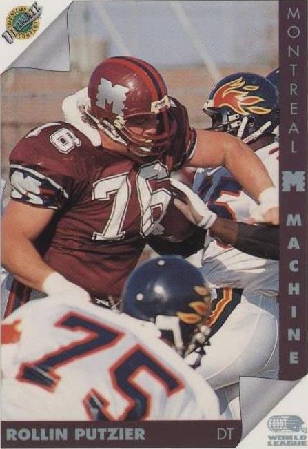 1992 Ultimate World League of American Football - Rollin Putzier #77 ...