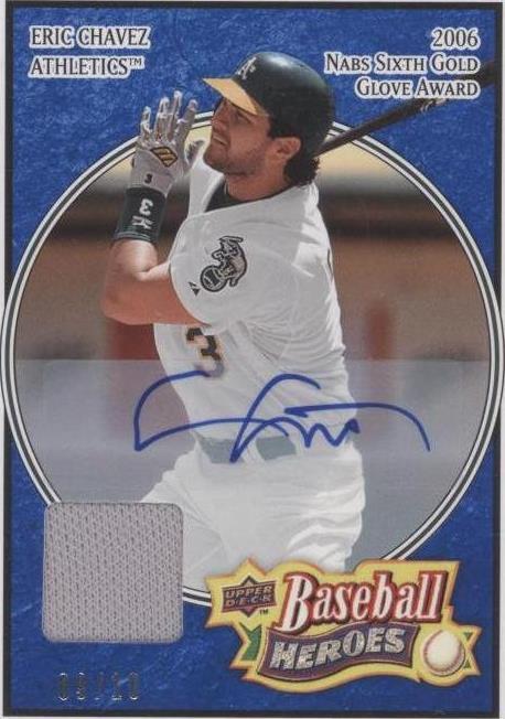 2008 Upper Deck Baseball Heroes - Navy Blue Memorabilia Autographs #128 ...