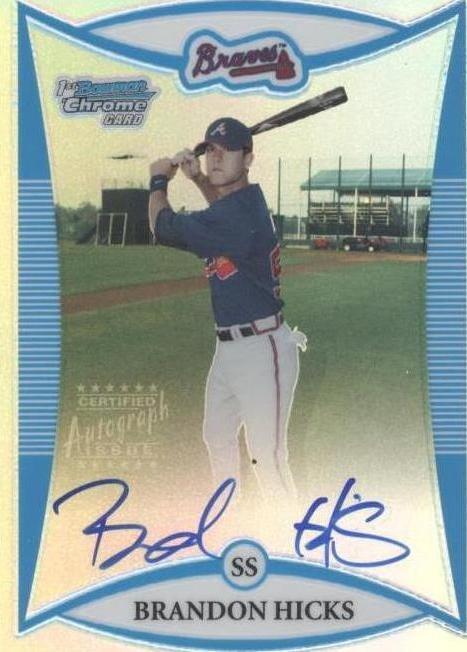 2008 Bowman Chrome - Prospects Prospect Autographs Brandon Hicks # ...