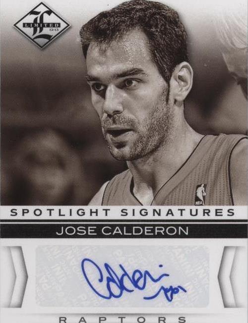 2012-13 Limited - Spotlight Signatures #32 Jose Calderon /49 (AU) for ...