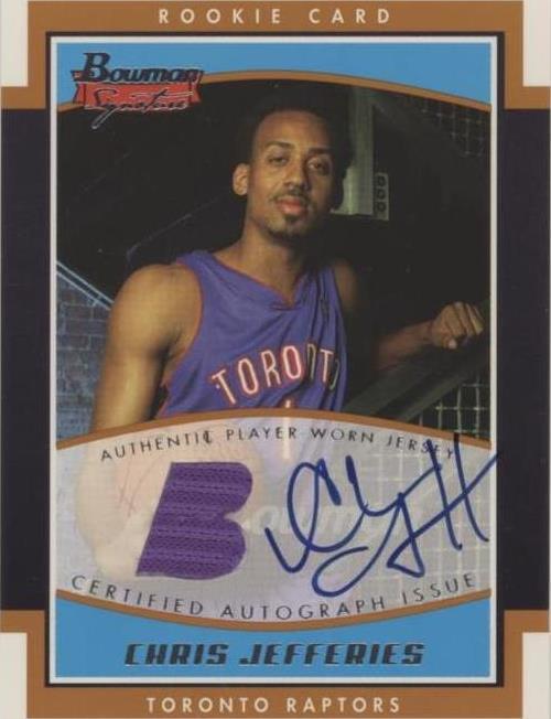 2002-03 Bowman Signature - #SE-CJE Chris Jefferies /999 (AU, MEM, RC ...
