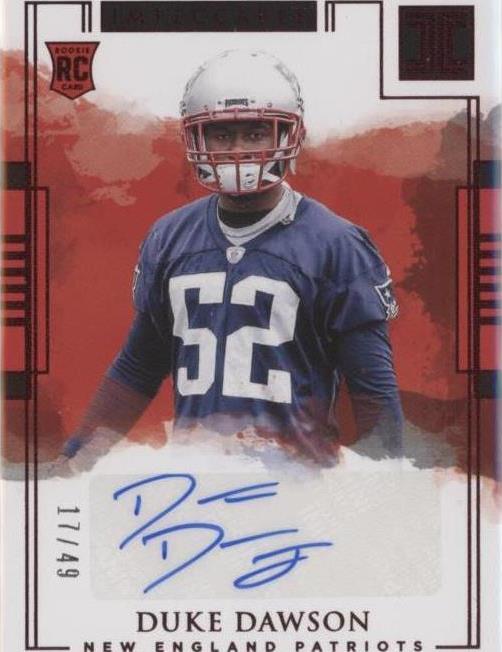 2018 Panini Impeccable - Rookie Autographs Red #176 Duke Dawson /49 (AU ...