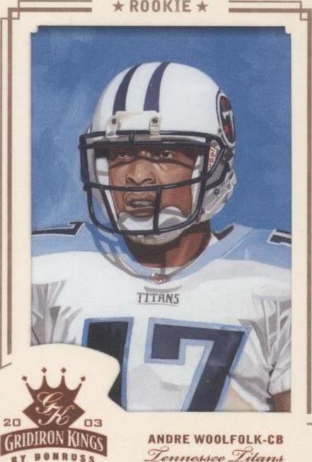2003 Donruss Gridiron Kings - Andre Woolfolk #148 Bronze Framed (RC ...