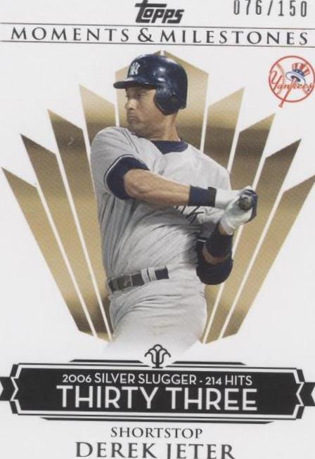 2008 Topps Moments & Milestones - 2006 Silver Slugger - 214 Hits #57-33 ...