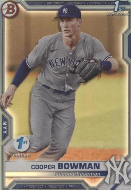 2021 Bowman Draft 1st Edition - Cooper Bowman #BD-87 Sky Blue Foil (RC ...