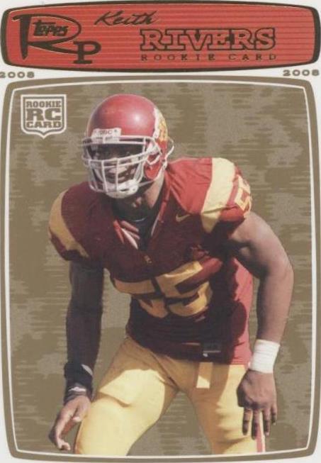 2008 Topps Rookie Progression - Gold #190 Keith Rivers /199 (RC) for ...