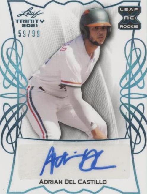 2021 Leaf Trinity - Platinum #BA-ADC Adrian Del Castillo /99 (AU, RC ...