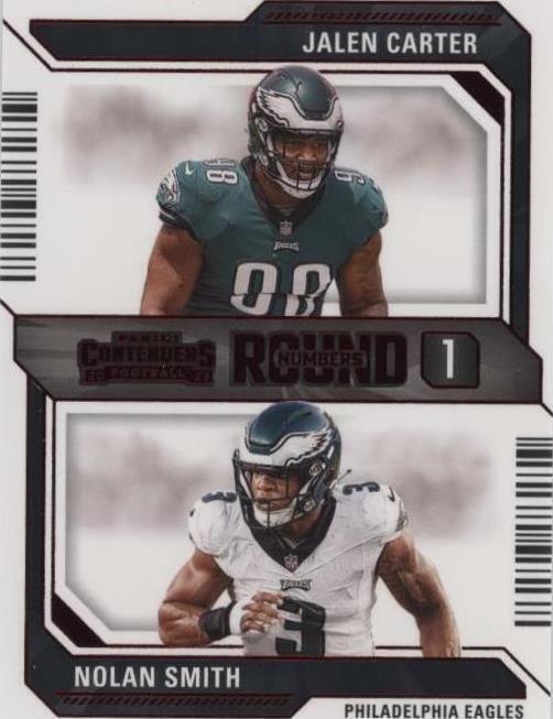 2023 Panini Contenders - Round Numbers Jalen Carter, Nolan Smith #6 Red ...
