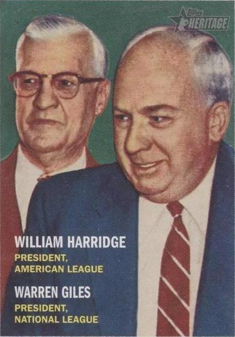 2006 Topps Heritage - #100 Warren Giles, William Harridge for sale ...