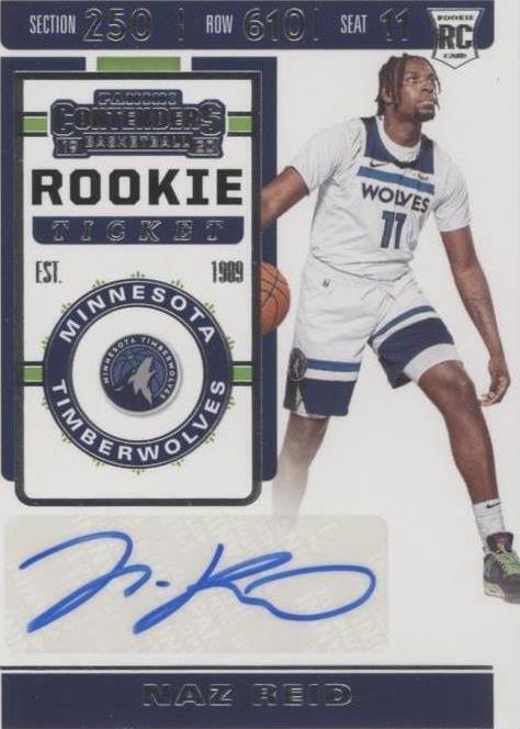 2019-20 Panini Contenders - Rookie Ticket Sticker Autographs Naz Reid ...