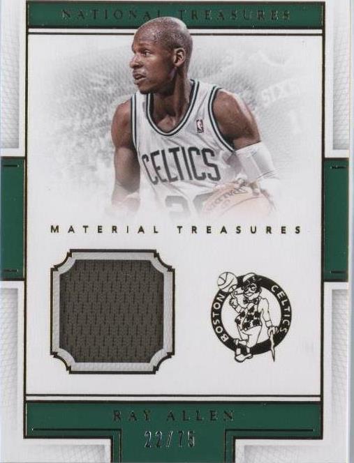 2015-16 Panini National Treasures - Material Treasures #11 Ray Allen ...