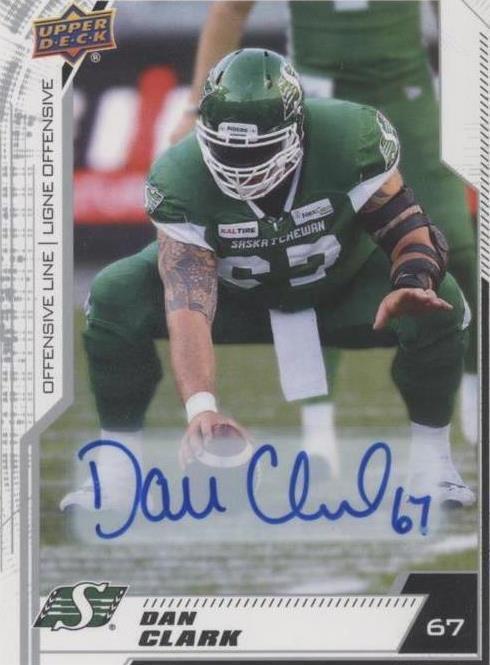 2020 Upper Deck CFL - Dan Clark #106 Autographs (AU, RC) for sale ...