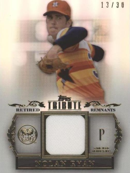 2013 Topps Tribute - Retired Remnants Relic #RR-NR Nolan Ryan /30 for ...