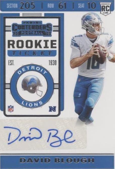 2019 Panini Contenders - Rookie Ticket Variation David Blough #214 (AU ...