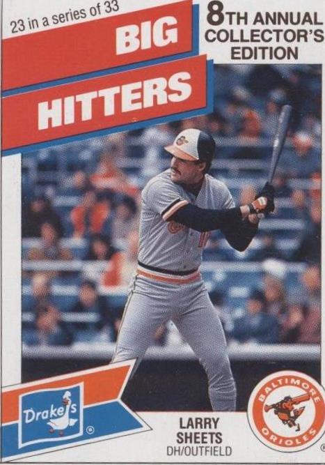 1988 Drake's Big Hitters/Super Pitchers - #23 Larry Sheets for sale online | eBay