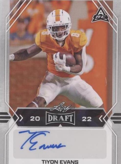 2022 Leaf Draft - Autographs Tiyon Evans #BA-TE1 (AU, RC) for sale ...